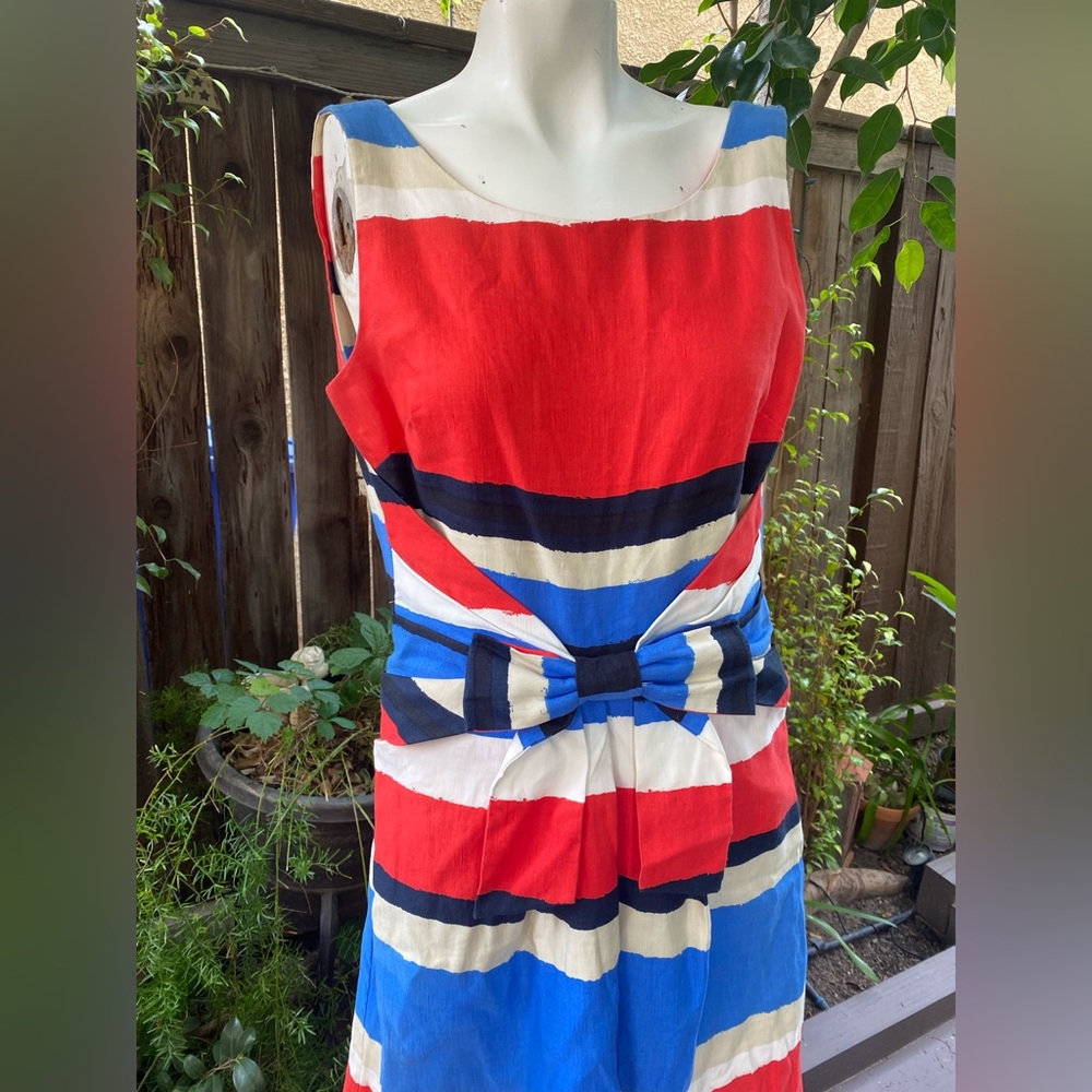 Kate Spade Red Blue And White Dress - Gem